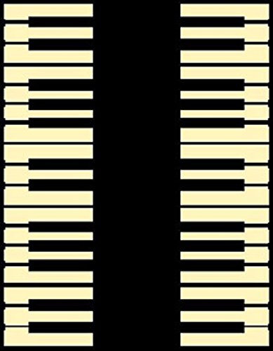 Champion Rugs Music Piano Keys Musical Studio Room Play Keyboard Time Area Rug (5’ 3” X 7’ 5”)