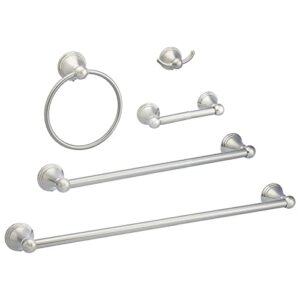 amazon basics ab-br817-sn bathroom hardware set, variety pack, 5 piece, satin nickel