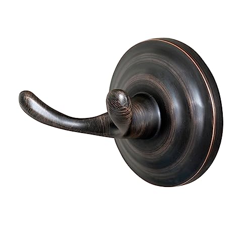 Amazon Basics Zinc Traditional Round Bathroom Towel and Robe Hook, Oil Rubbed Bronze