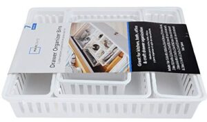 7 piece drawer organizer bin set