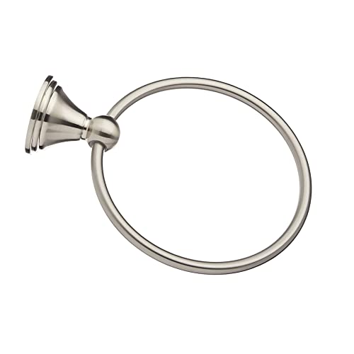 Amazon Basics Modern Towel Ring, S-Shape, 6.3-inch Diameter, Satin Nickel