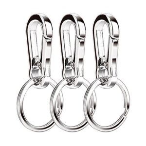 sunmns metal keyring keychain key ring chain holder organizer for car/key finder, 3 pack