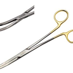 Wynman Dental Crown Gripper Forceps with Tungsten Carbide Inserts Temporary Crown Remover Large Curved Forceps