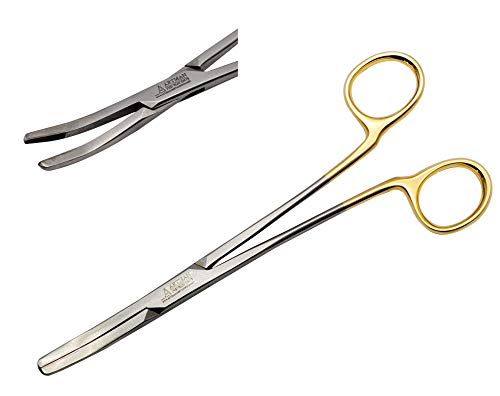 Wynman Dental Crown Gripper Forceps with Tungsten Carbide Inserts Temporary Crown Remover Large Curved Forceps