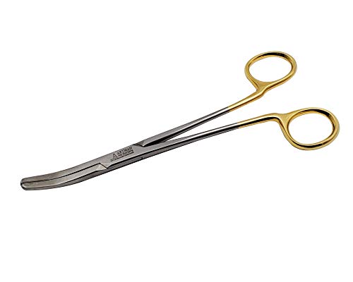 Wynman Dental Crown Gripper Forceps with Tungsten Carbide Inserts Temporary Crown Remover Large Curved Forceps