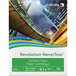 xerox revolution laser print synthetic paper, white