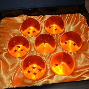 aebor 7pcs 76mm large crystal acrylic resin glass ball with gift box dragon transparent play balls