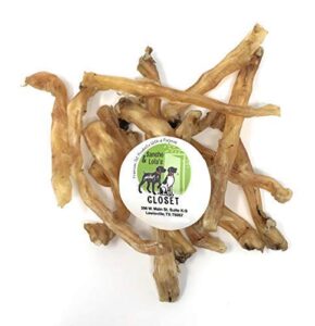 sancho & lola's 10oz beef tendons for dogs - made in usa/nebraska (8-12 count) plain gambrel/small batch single-ingredient grain-free chews - smoked beef and smoked turkey tendons also available