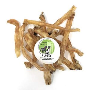 Sancho & Lola's 10oz Beef Tendons for Dogs - Made in USA/Nebraska (8-12 Count) Plain Gambrel/Small Batch Single-Ingredient Grain-Free Chews - Smoked Beef and Smoked Turkey Tendons Also Available