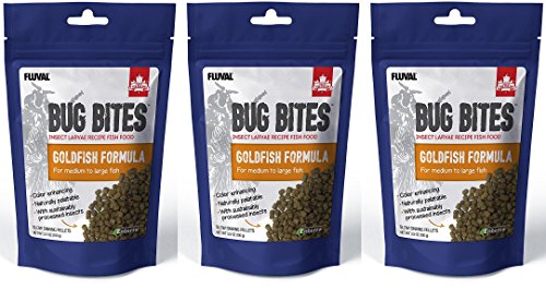 Fluval (3 Pack) Bug Bites Goldfish Formula for Medium to Large Fish