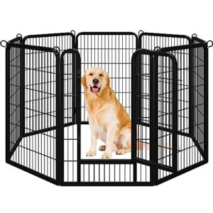 yaheetech dog playpen outdoor, 8 panel dog fence 40" indoor pet pen for large/medium/small dogs heavy duty pet exercise pen for puppy/rabbit/small animals portable playpen for rv camping garden yard