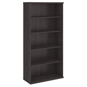 bush business furniture studio c 5 shelf bookcase in storm gray