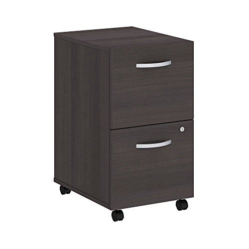 Bush Business Furniture Studio C 2 Drawer Mobile File Cabinet in Storm Gray