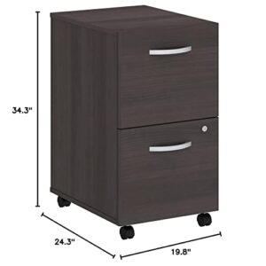 Bush Business Furniture Studio C 2 Drawer Mobile File Cabinet in Storm Gray