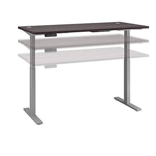 Bush Business Furniture Move 60 Series Height Adjustable Standing Desk, 72W x 30D, Storm Gray with Cool Gray Metallic Base