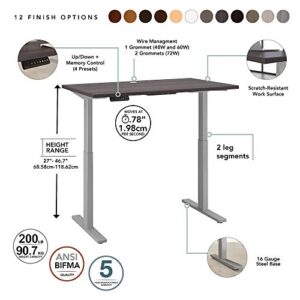 Bush Business Furniture Move 60 Series Height Adjustable Standing Desk, 72W x 30D, Storm Gray with Cool Gray Metallic Base