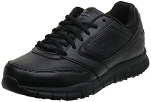 skechers mens nampa food service shoe, black, 10.5 us