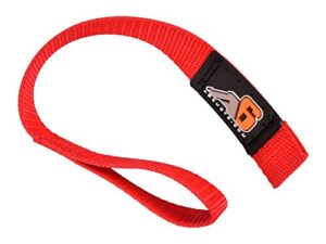 agency 6™ winch hook pull strap - red - 1 inch wide - heavy duty - made in the u.s.a. - lifetime warranty