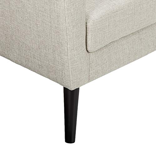 Christopher Knight Home Sienna Mid-Century Modern Fabric Club Chair, Beige 29.5D x 31.1W x 34.5H Inch