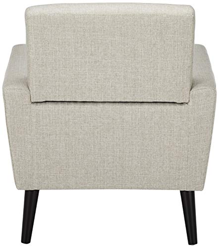 Christopher Knight Home Sienna Mid-Century Modern Fabric Club Chair, Beige 29.5D x 31.1W x 34.5H Inch