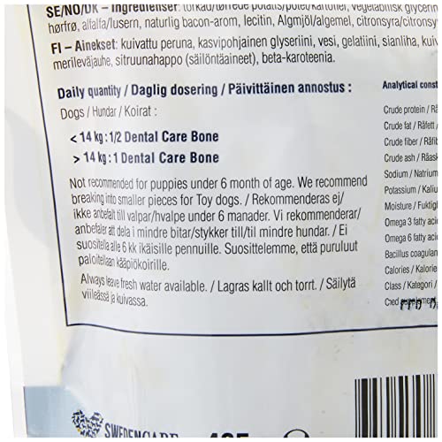 ProDen PlaqueOff System Dental Care Bones - Dog Teeth Cleaning Bones for Oral Hygiene - Supports Fresh Breath & Healthy Mouth for Dogs - Medium/Large Canine Formula - Bacon Flavor - 17 oz