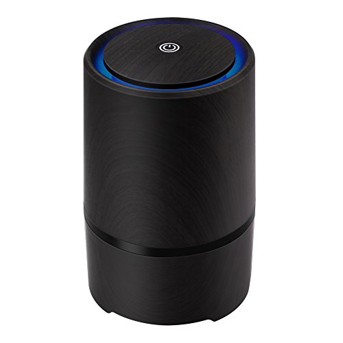 SHD Small Air Purifier for Home Room Office,3 Stage Filtration,True HEPA Air Cleaner for Dust Smoke Dander,Quiet Sleep Mode with Night Light,Dark Grey