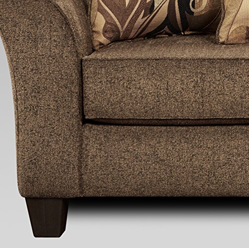 Roundhill Furniture Camero Cafe Fabric Pillowback Loveseat