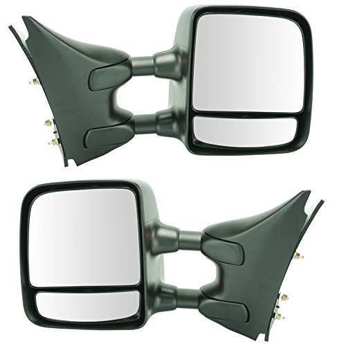 Trail Ridge Towing Mirror Manual Textured Black Pair for Frontier Xterra Equator