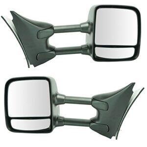 Trail Ridge Towing Mirror Manual Textured Black Pair for Frontier Xterra Equator