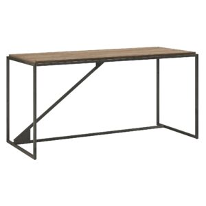 bush furniture refinery home office, 62"w industrial desk, rustic gray