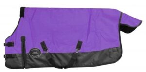 showman adjustable 56"-62" 1200 denier winter pony/yearling (purple/black)