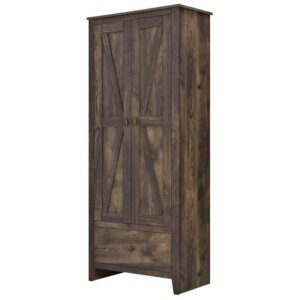 ameriwood home farmington wide storage cabinet, 30", rustic