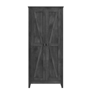 Ameriwood Home Farmington Wide Storage Cabinet, 31.5", Rustic Gray