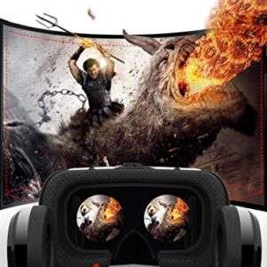 VR Headset Virtual Reality Headset w/Headphones for iPhone 14 13 12 11 X 8 7 6 Plus SE, Samsung Galaxy S8 S7 S6 Edge Note5, 3D VR Glasses for 3D Movie & Game for 4.0-6.0” iOS & Android Smartphone