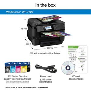 Epson WorkForce WF-7720 Wireless Wide-format Color Inkjet Printer with Copy, Scan, Fax, Wi-Fi Direct and Ethernet, Amazon Dash Replenishment Ready