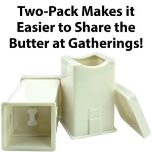 Mess-Free Butter Spreader 2 Pack by Avant Grub. Dishwasher Safe Corn Cob Butterer. Holder Spreads Butter Evenly On Pancakes, Waffles, Bagels, and Toast. Dispenser Ensures Freshness For Each Use.