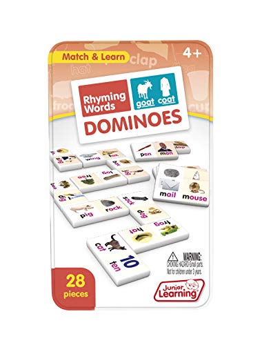 Junior Learning Rhyming Word Dominoes Educational Action Games, Multi, Model: JL490