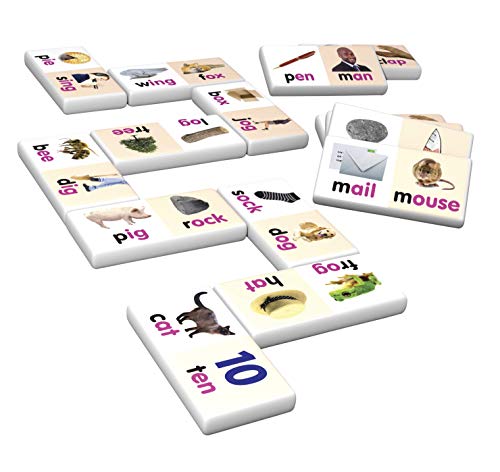 Junior Learning Rhyming Word Dominoes Educational Action Games, Multi, Model: JL490