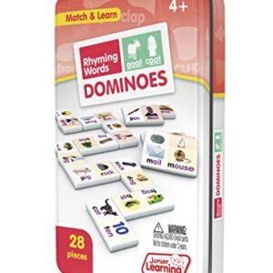 Junior Learning Rhyming Word Dominoes Educational Action Games, Multi, Model: JL490