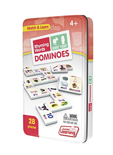 Junior Learning Rhyming Word Dominoes Educational Action Games, Multi, Model: JL490