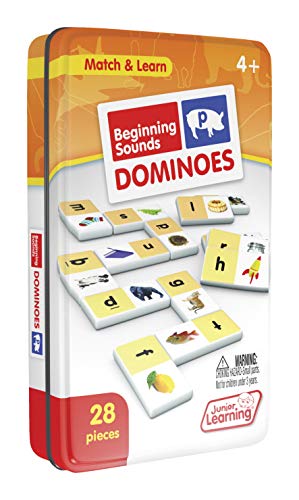 Junior Learning Beginning Sound Dominoes Educational Action Games, Multi (JL492) for 48 months to 96 months