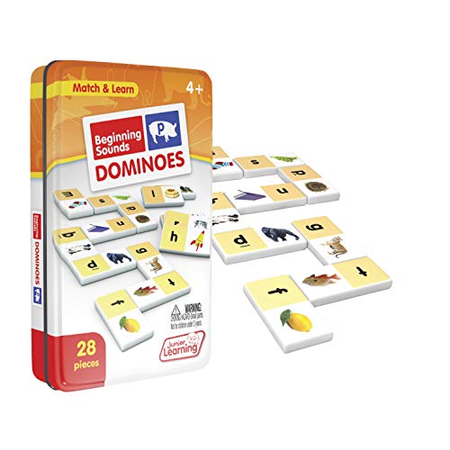 Junior Learning Beginning Sound Dominoes Educational Action Games, Multi (JL492) for 48 months to 96 months