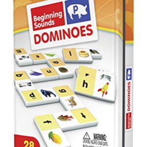 Junior Learning Beginning Sound Dominoes Educational Action Games, Multi (JL492) for 48 months to 96 months