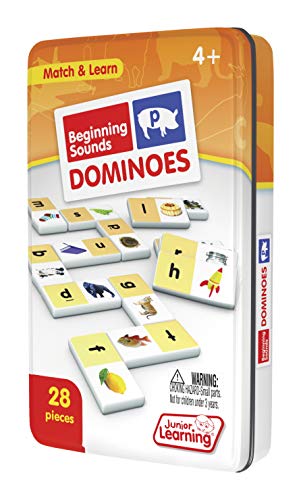 Junior Learning Beginning Sound Dominoes Educational Action Games, Multi (JL492) for 48 months to 96 months