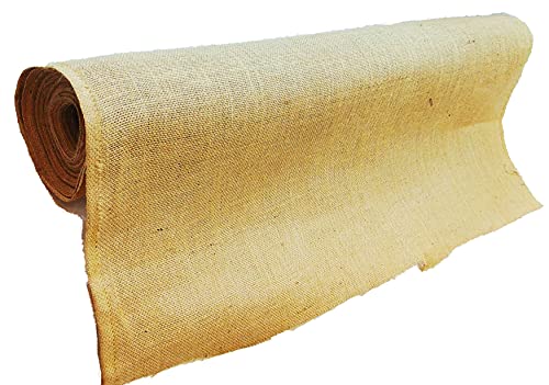 AAYU Brand 20 -Yards Premium Burlap Fabric 40" X 60ft | 20-Yards 40 inch x 60 feet DIY Burlap-Fabric Sackcloth Landscape Cloth Plain Garden Planter Signs Eco-Friendly, Jute Wedding Aisle Runner Roll