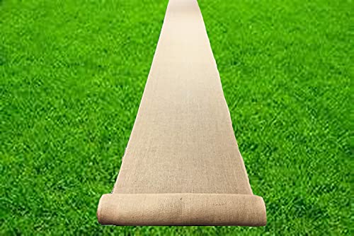 AAYU Brand 20 -Yards Premium Burlap Fabric 40" X 60ft | 20-Yards 40 inch x 60 feet DIY Burlap-Fabric Sackcloth Landscape Cloth Plain Garden Planter Signs Eco-Friendly, Jute Wedding Aisle Runner Roll