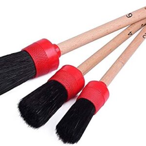 Nurkul 11 Pieces Auto Detailing Brush Set for Cleaning Interior, Exterior, Leather, Including 6 pcs Car Detailing Brushes, 3 pcs Wire Brush and 2 pcs Automotive Air Conditioner Brush