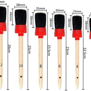 Nurkul 11 Pieces Auto Detailing Brush Set for Cleaning Interior, Exterior, Leather, Including 6 pcs Car Detailing Brushes, 3 pcs Wire Brush and 2 pcs Automotive Air Conditioner Brush