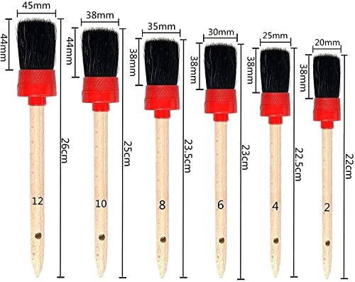 Nurkul 11 Pieces Auto Detailing Brush Set for Cleaning Interior, Exterior, Leather, Including 6 pcs Car Detailing Brushes, 3 pcs Wire Brush and 2 pcs Automotive Air Conditioner Brush