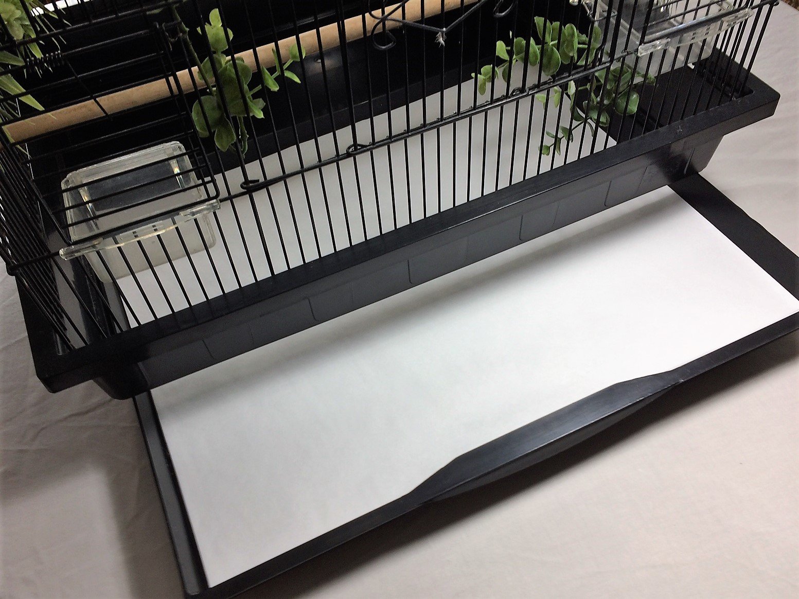 Bird Cage Liners - POLY COATED - Medium Cages - Custom Size - 150 Pre-Cut Sheets - Up To 300 Ft of paper